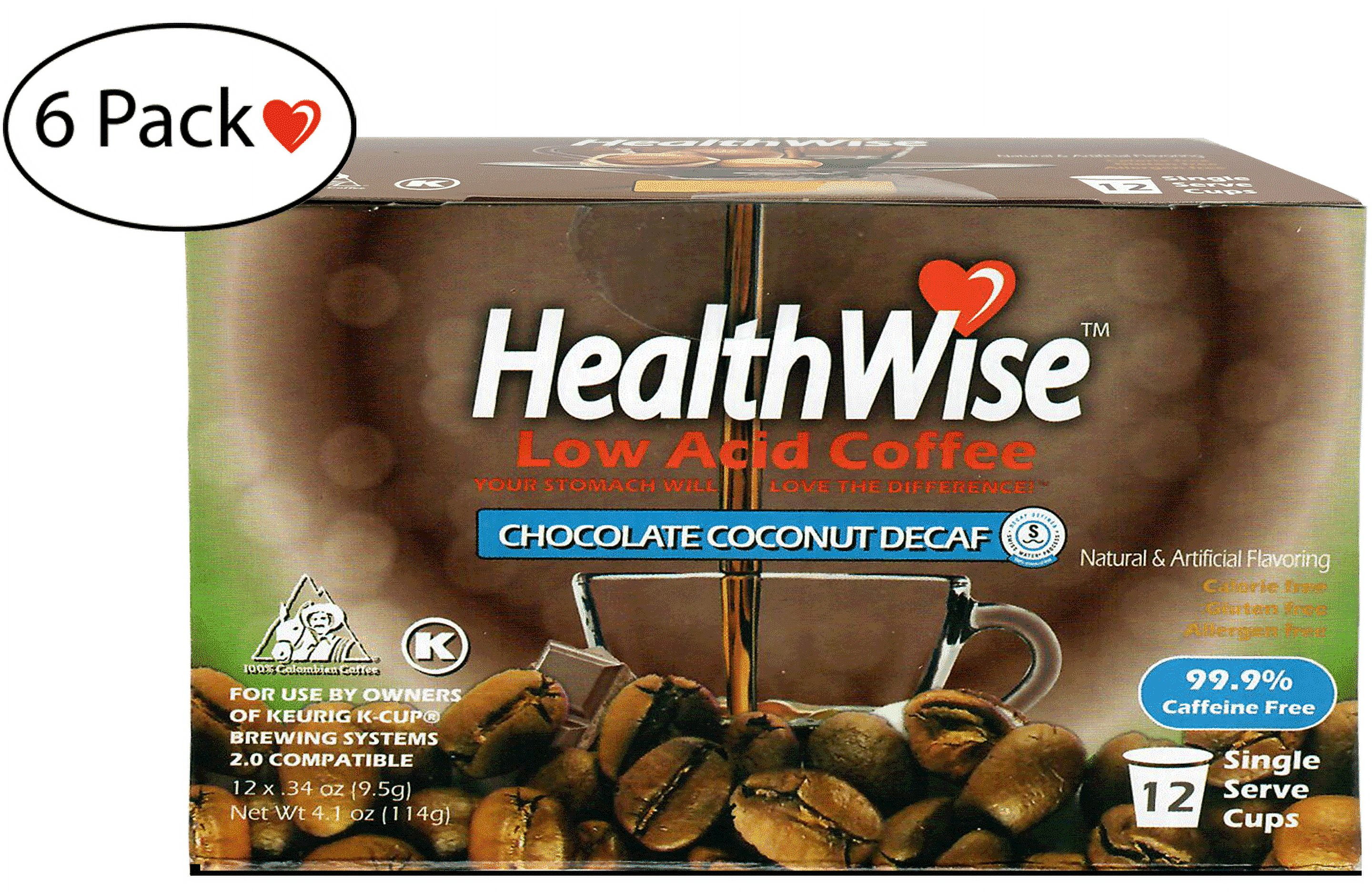 Chocolate Coconut Low Acid Keurig K-Cups - DECAF Number Of Cartons: 6 Cartons (72 cups ...