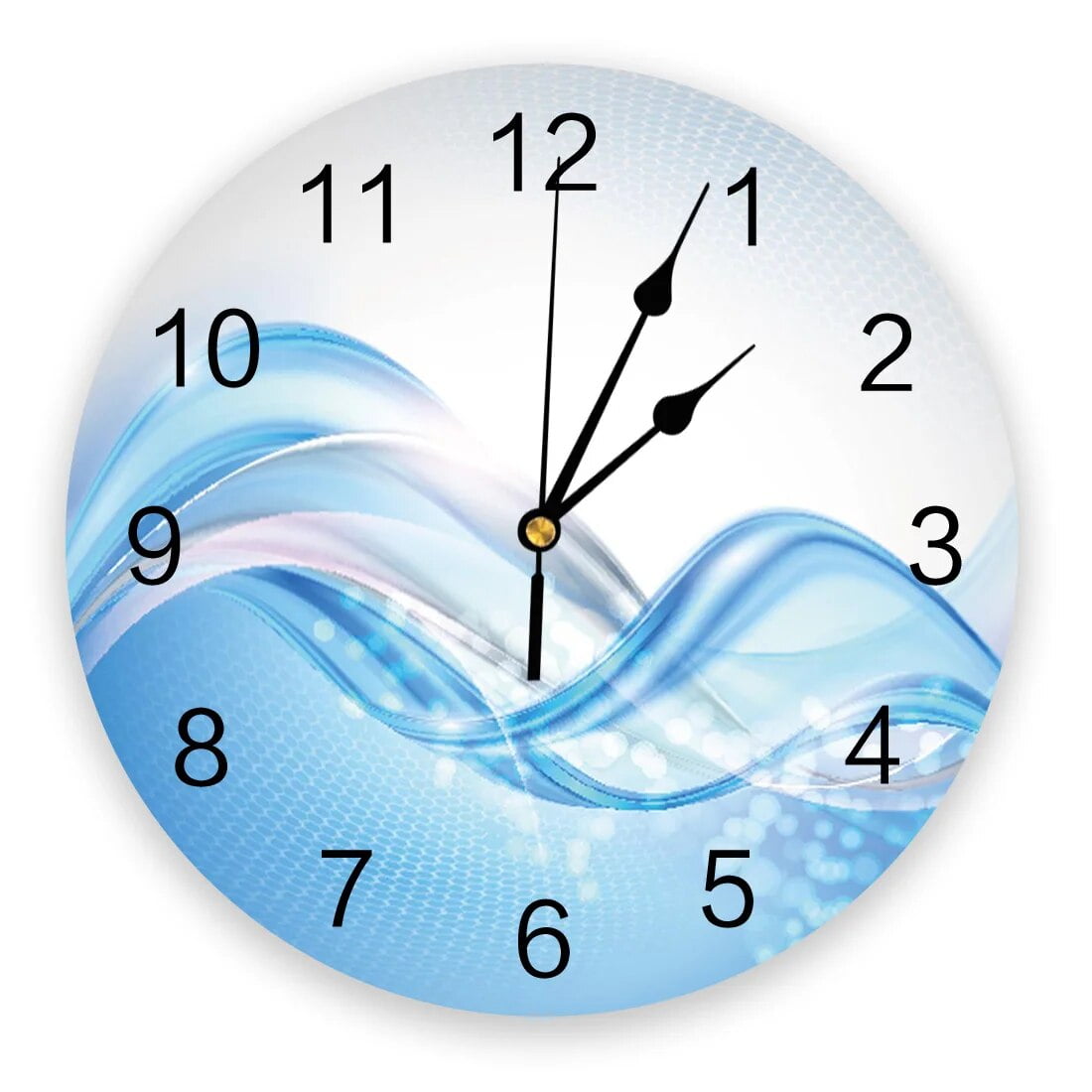 Chocolate Color Wavy Brown PVC Wall Clock Modern Design Living Room ...