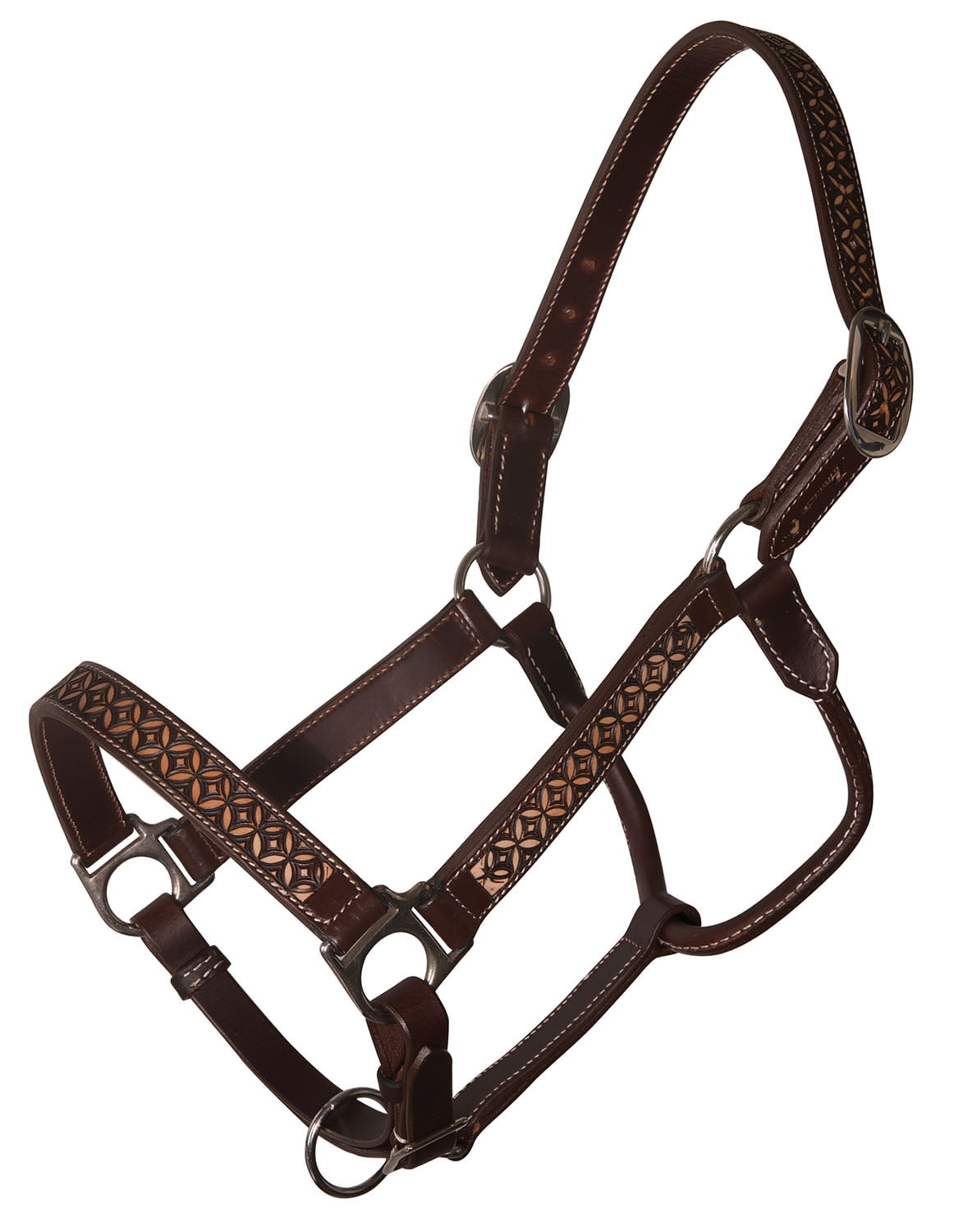 Chocolate Confection Adjustable Leather Halter - Walmart.com