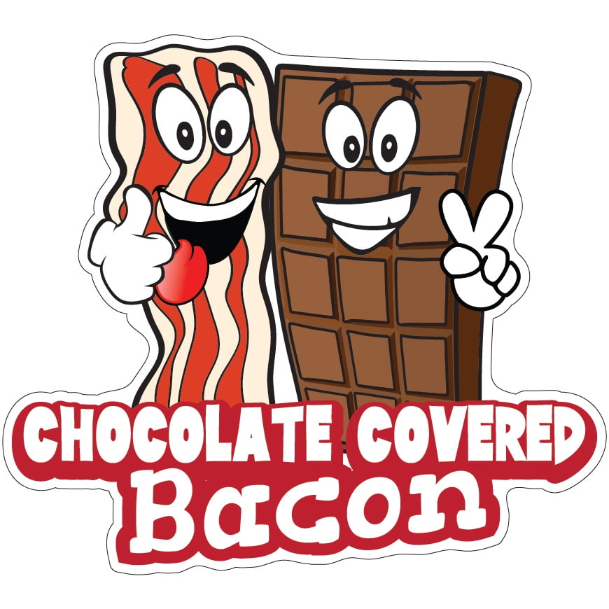 Chocolate Covered Bacon 2 8" Decal Concession Stand Food Truck Sticker ...