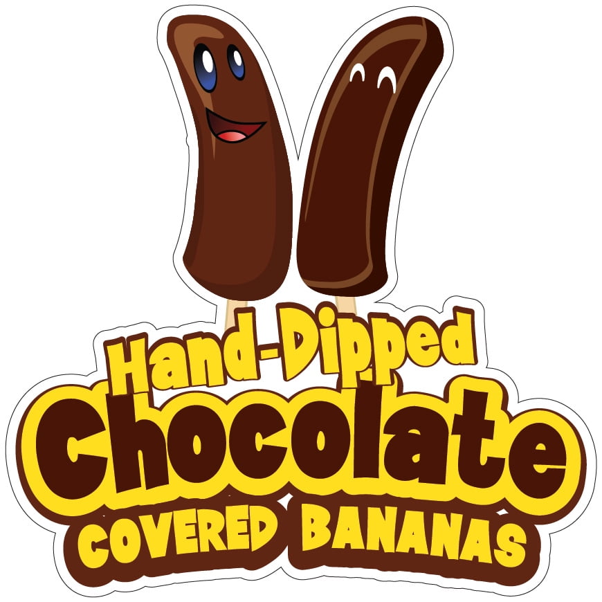 Chocolate Covered Bananas 16" Decal Concession Stand Food Truck Sticker ...