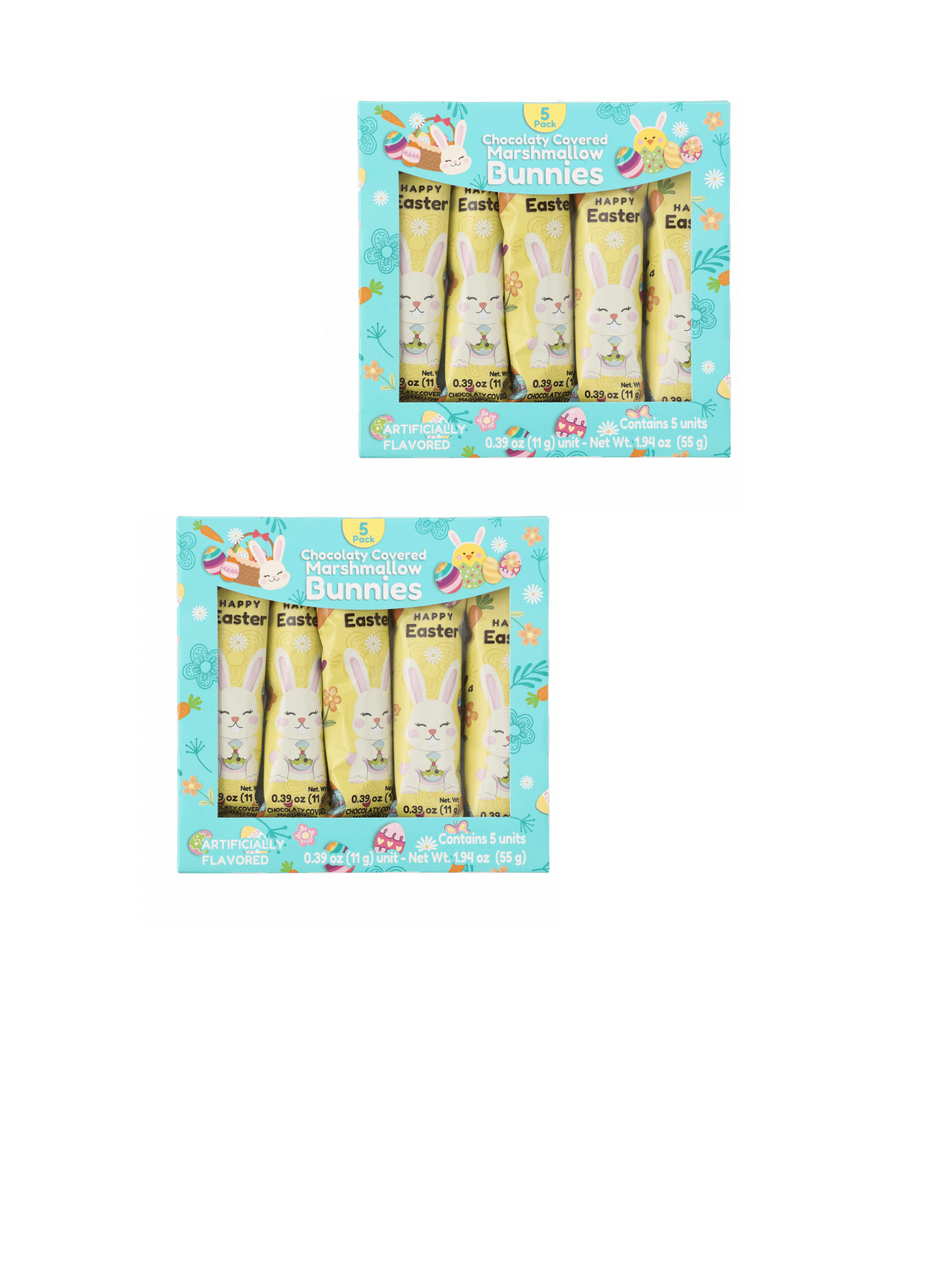 Chocolate Covered Marshmallow Easter Bunnies 2PK - Festive and ...