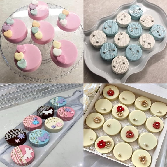 Chocolate Covered Round Cookies Molds, Biscuit Chocolate Mold, PET ...