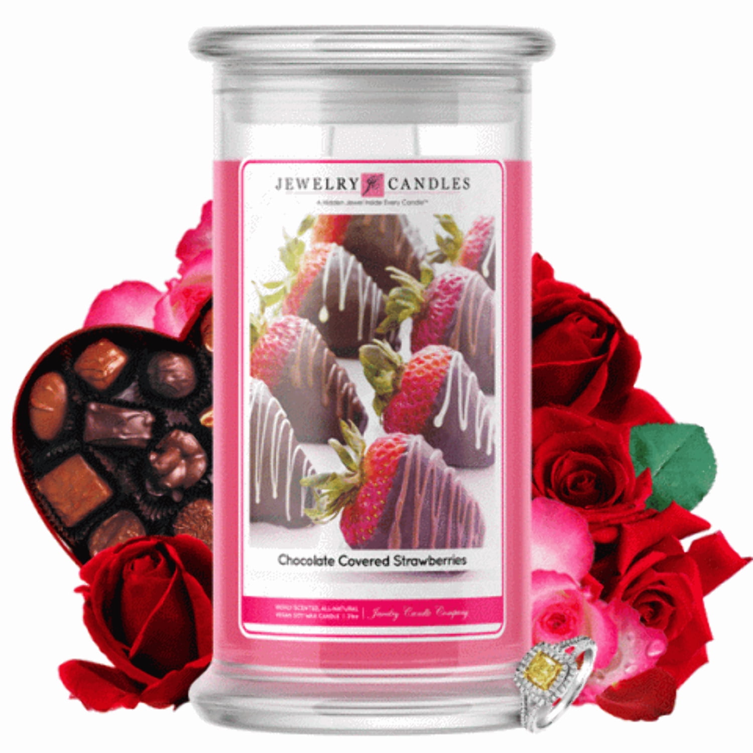Chocolate Covered Strawberries Jewelry Candle, 21 oz - Walmart.com