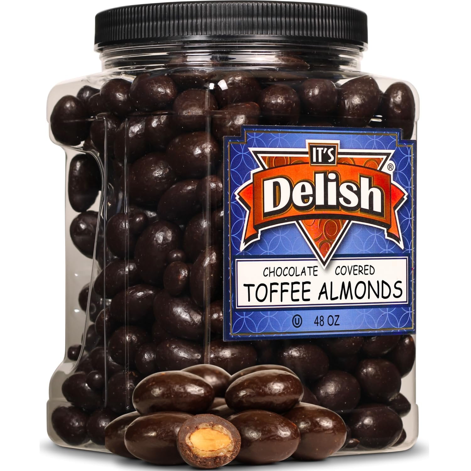 Chocolate Covered Toffee Coated Almonds by It's Delish, 48 OZ Jumbo ...