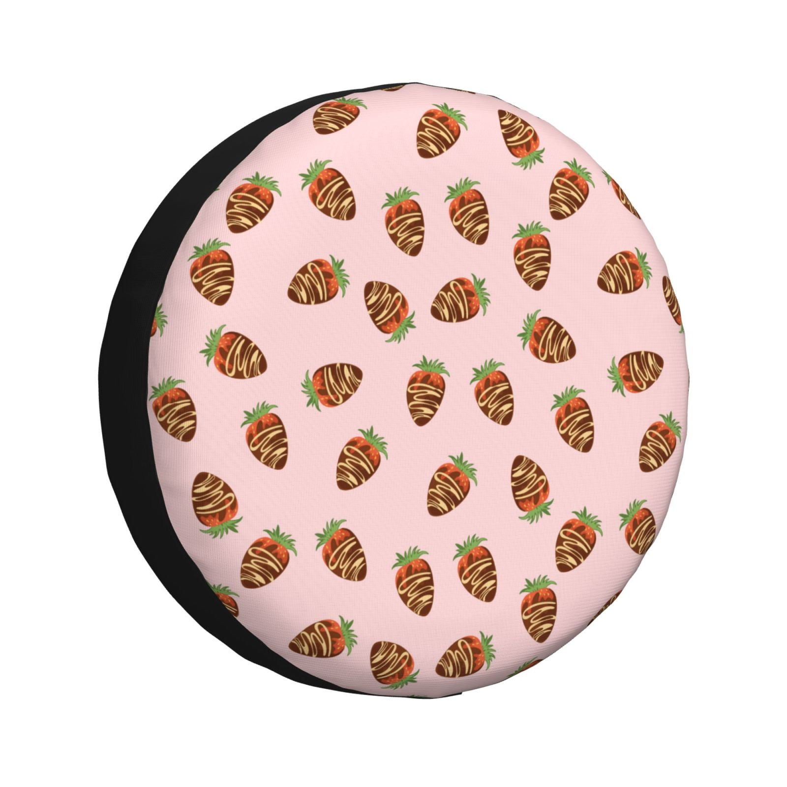Chocolate Cream Strawberry Print Spare Tire Cover for Trailer Camper RV ...