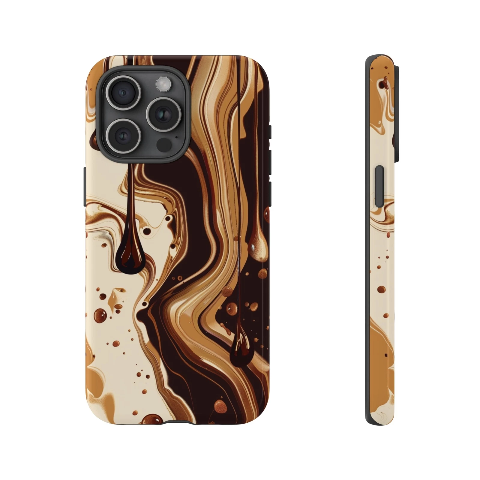 Chocolate Drizzle Splash Artistic Case for iPhone 17 11 12 13 14 15 16 ...