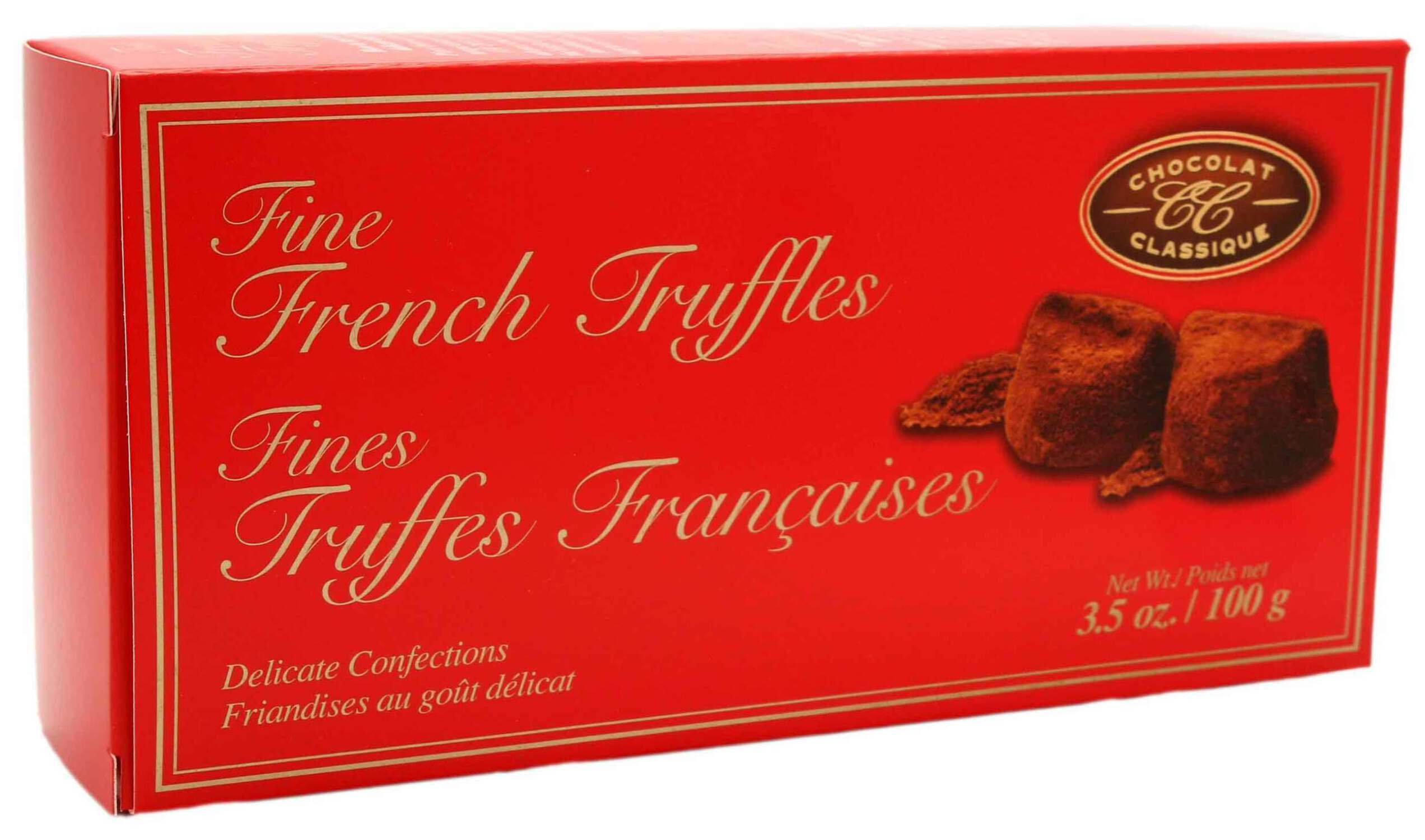 Chocolate Dusted Fine French Truffles Red Gift Box - Walmart.com