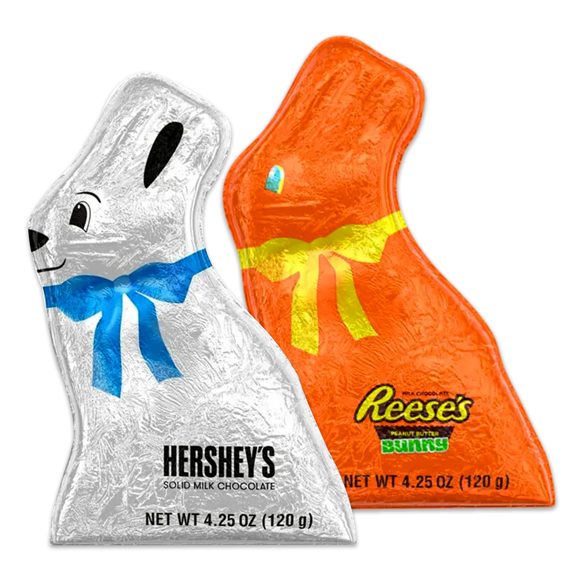 Easter Foiled Chocolate Bunny Variety 2 Pack- Includes 1 Milk Chocolate ...