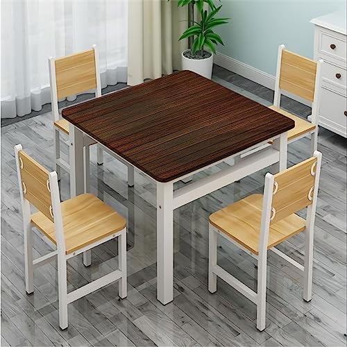 Chocolate Elastic Square Tablecloth, Wooden Stripes Floor Background ...