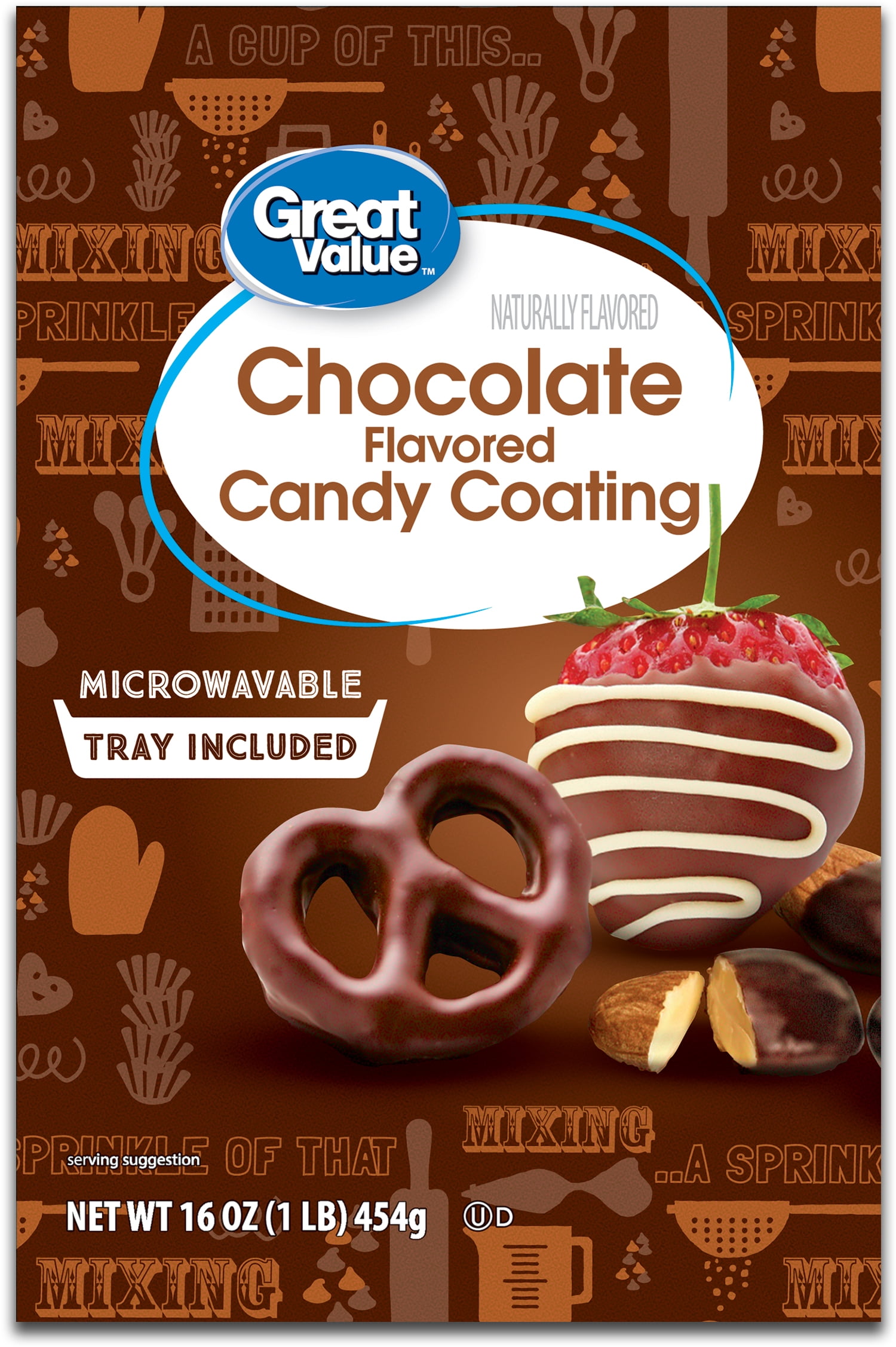 Great Value Chocolate Flavored Candy Coating 16 oz, Ready to Use ...