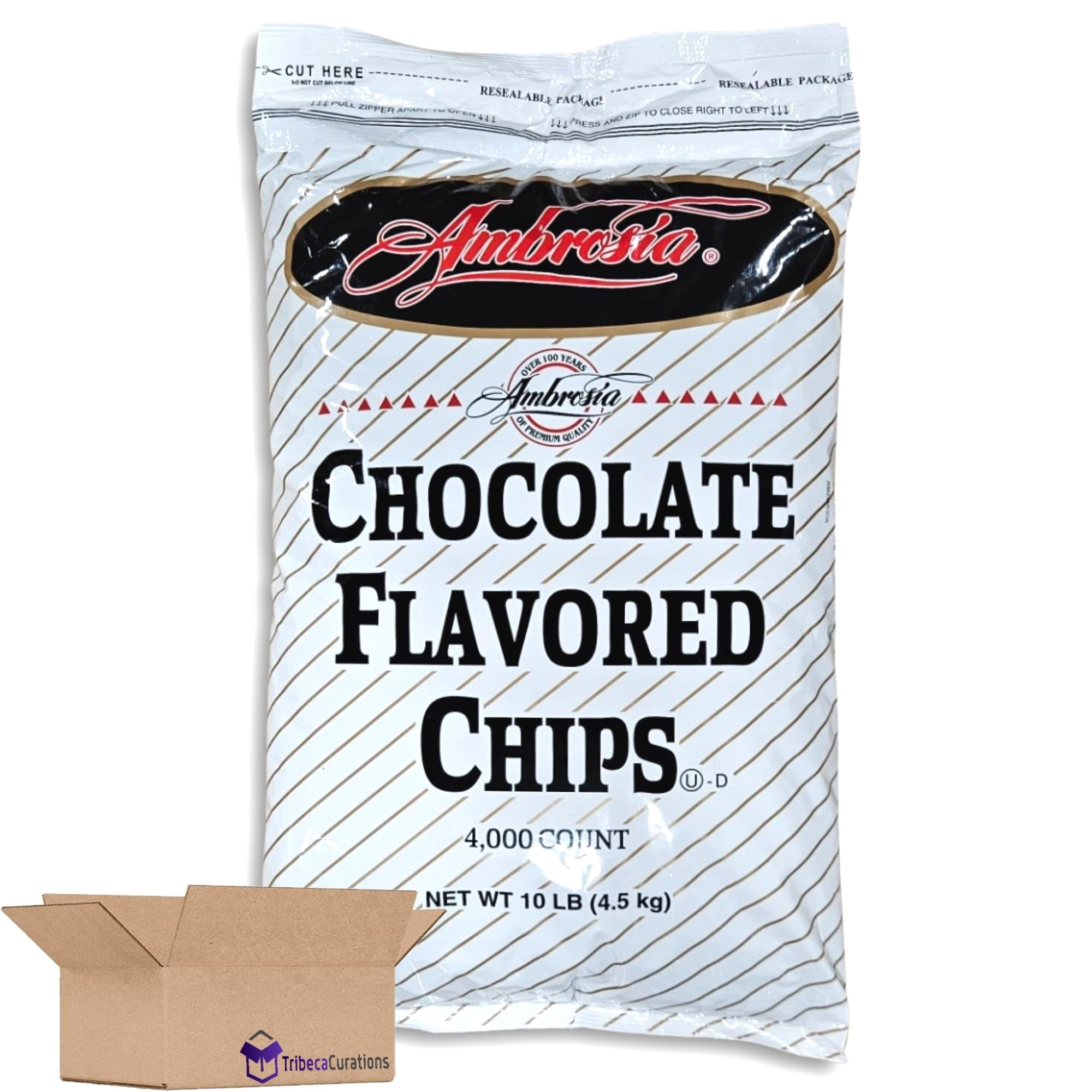 Ambrosia Chocolate Flavored Chips Bulk Value Pack | 10 Pound Bag (4000 ...