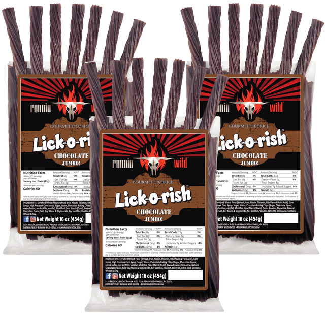 Chocolate Flavored Licorice Twists | Lick-o-Rish, 3 Pounds Total of ...