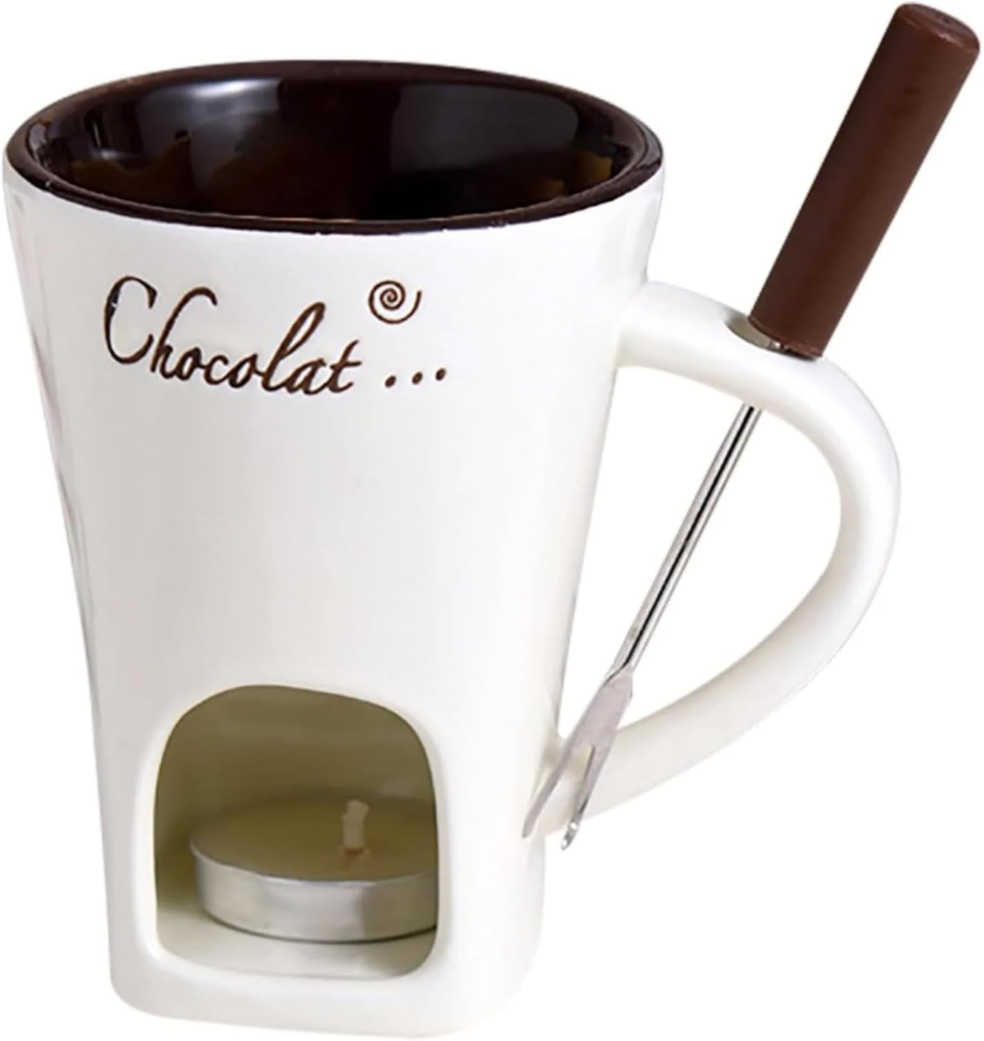 Chocolate Fondue Mug, Fondue Cups Tealight, Chocolate Fondue Cup ...