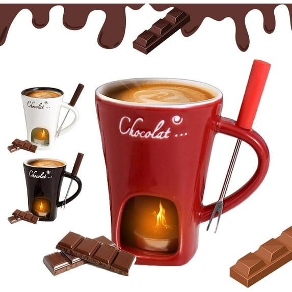 Chocolate Fondue Mug, Fondue Cups Tealight, Chocolate Melting Mug With ...