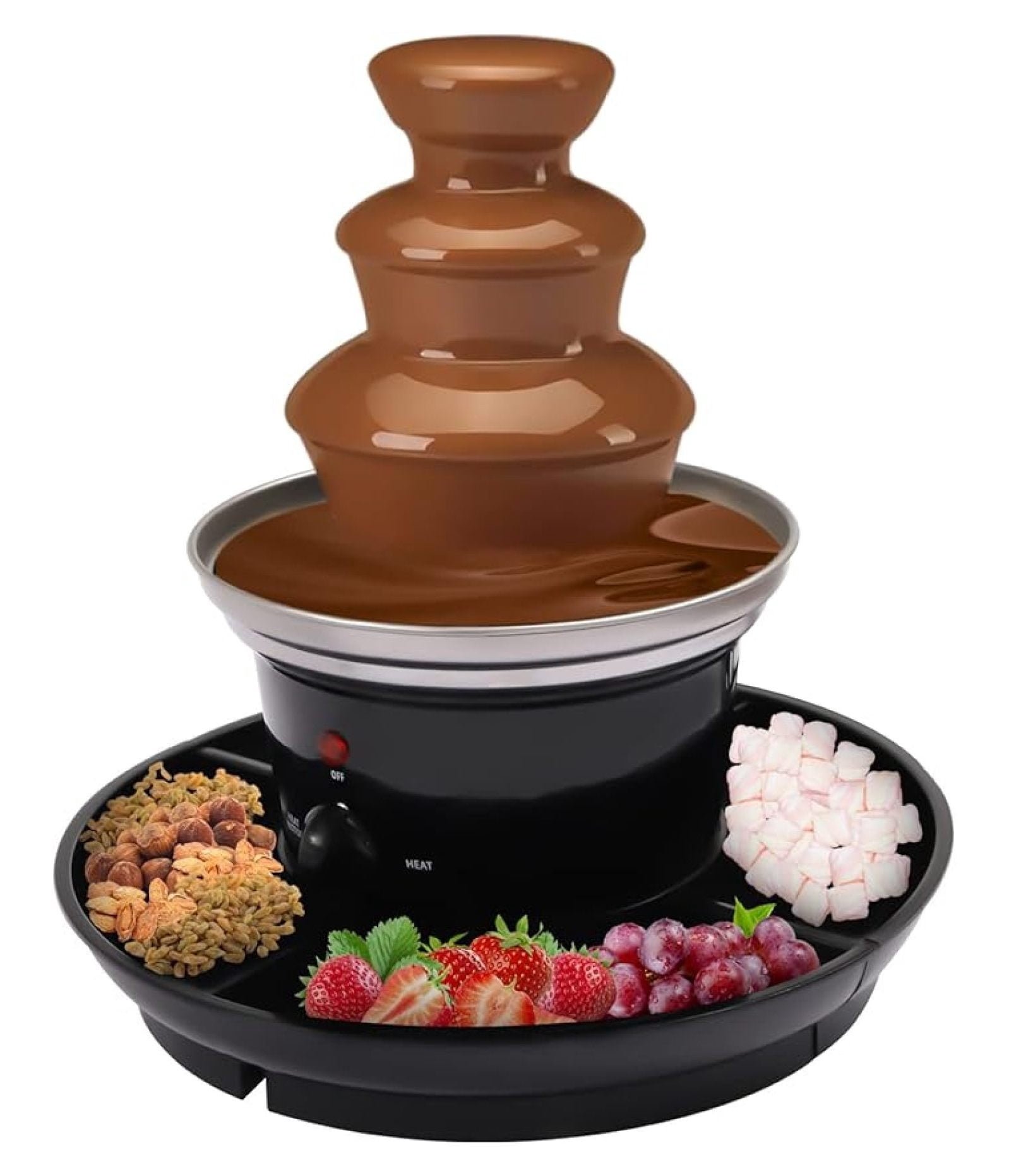 Chocolate Fountain 3 Tier, Electric Fondue Fountain Machine for Parties ...