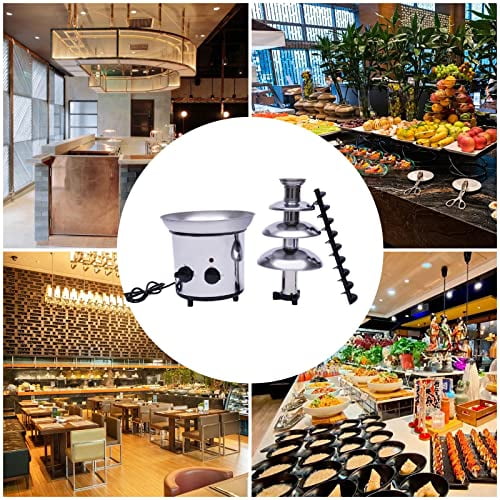 Chocolate Fountain, 4-Tier Chocolate Fondue Fountain Machine, 1000g ...