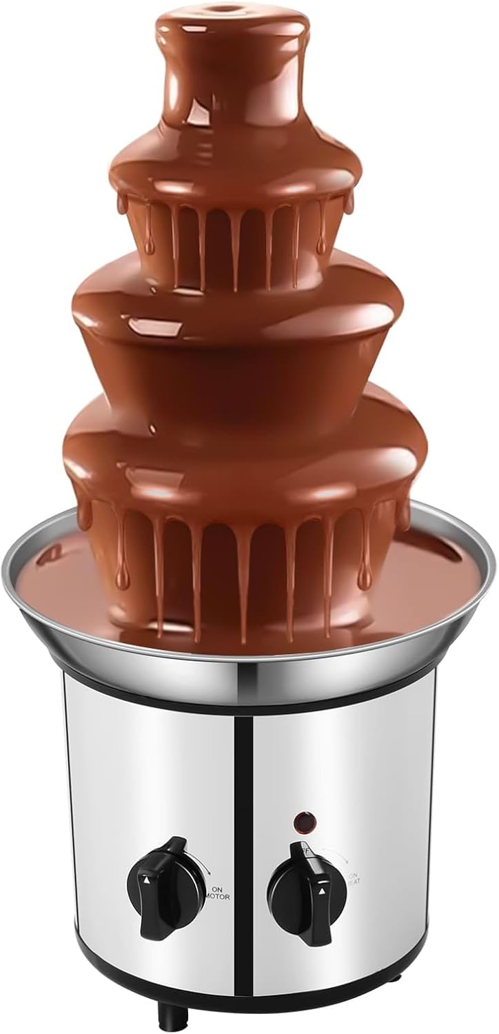 Chocolate Fountain Machine 4-Tier Chocolate Fondue Electric Melting ...