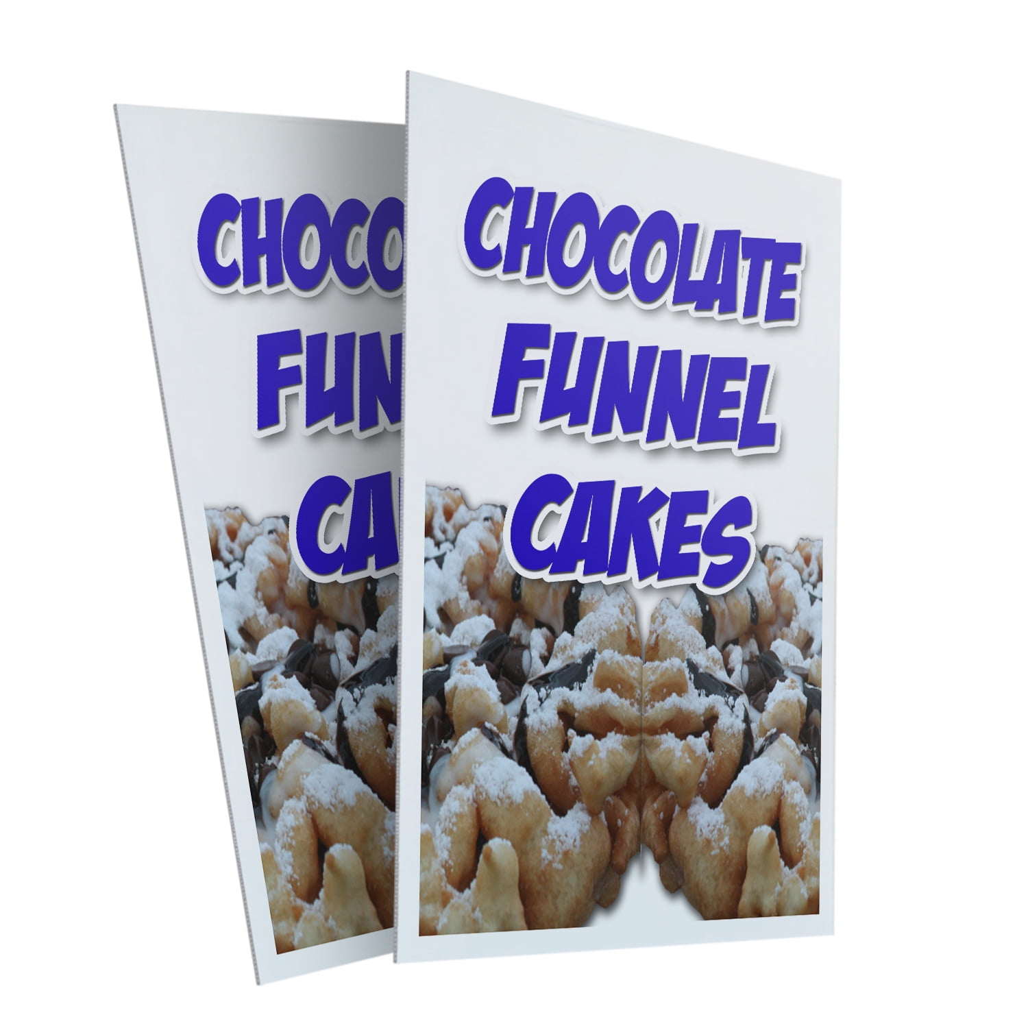 Chocolate Funnel Cakes (2-PACK) 24" x 36" Plastic Signs | Sign Insert ...