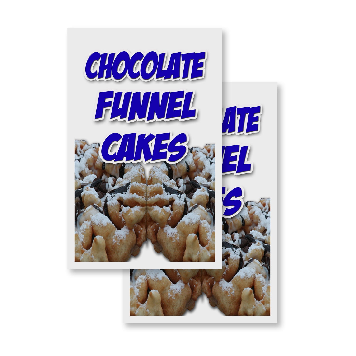 Chocolate Funnel Cakes (2-PACK) 24" x 36" Vinyl Decals | Sign Insert ...