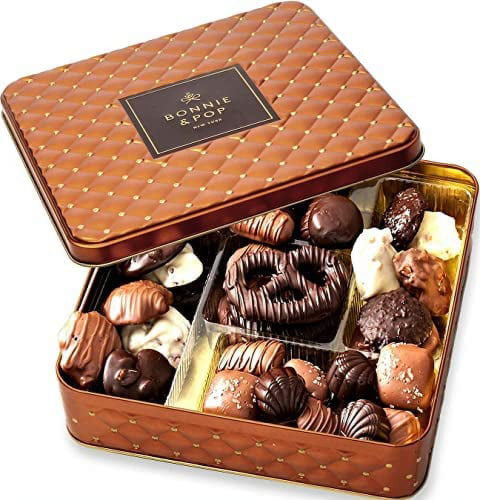Chocolate Gift Basket, Gourmet Snack Food Box in Keepsake Tin- Bonnie ...