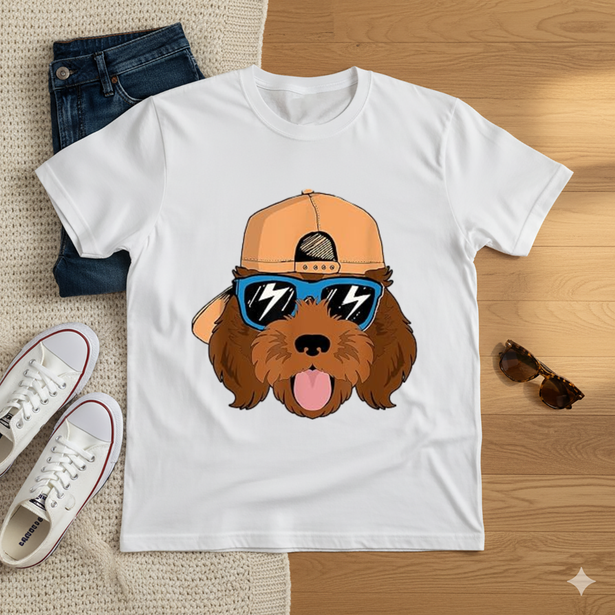 Chocolate Golden Doodle Dog Cool Dood Brown Pet Lover Unisex T-Shirt ...
