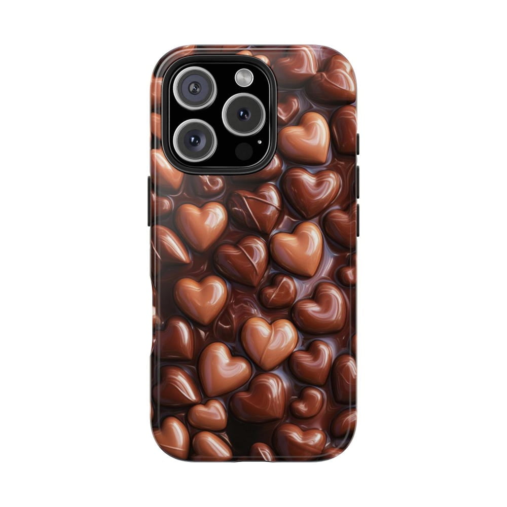 Chocolate Hearts Watercolor Romantic Gift Phone Case Compatible with ...