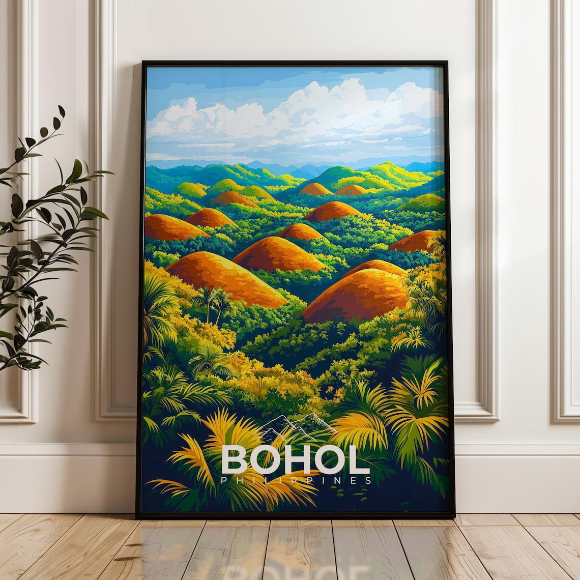 Chocolate Hills Philippines Travel Print, Bohol Island Art Print ...