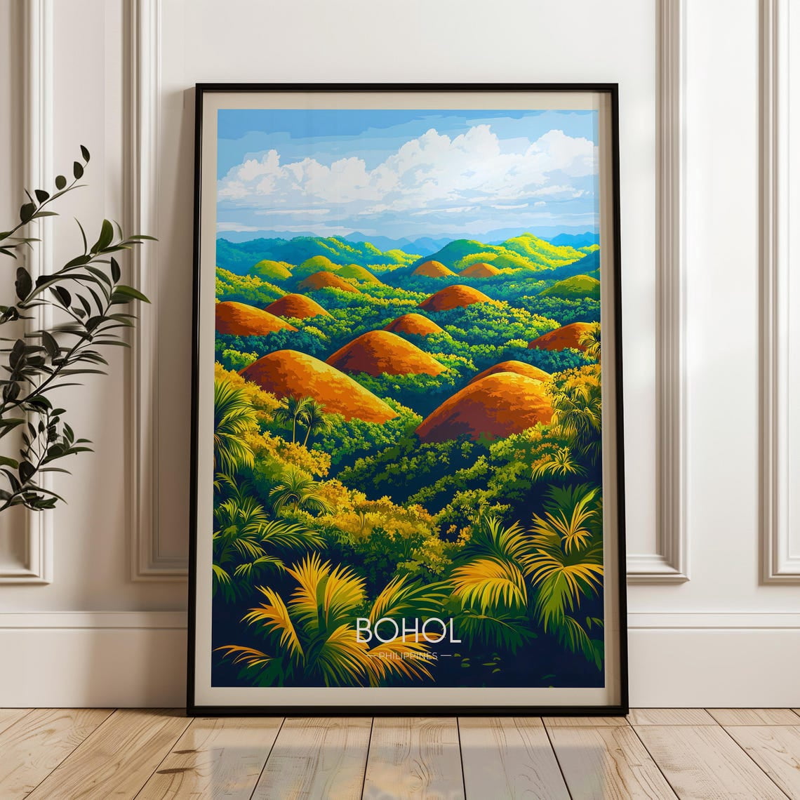 Chocolate Hills Travel Poster - Philippines Wall Art Print ...