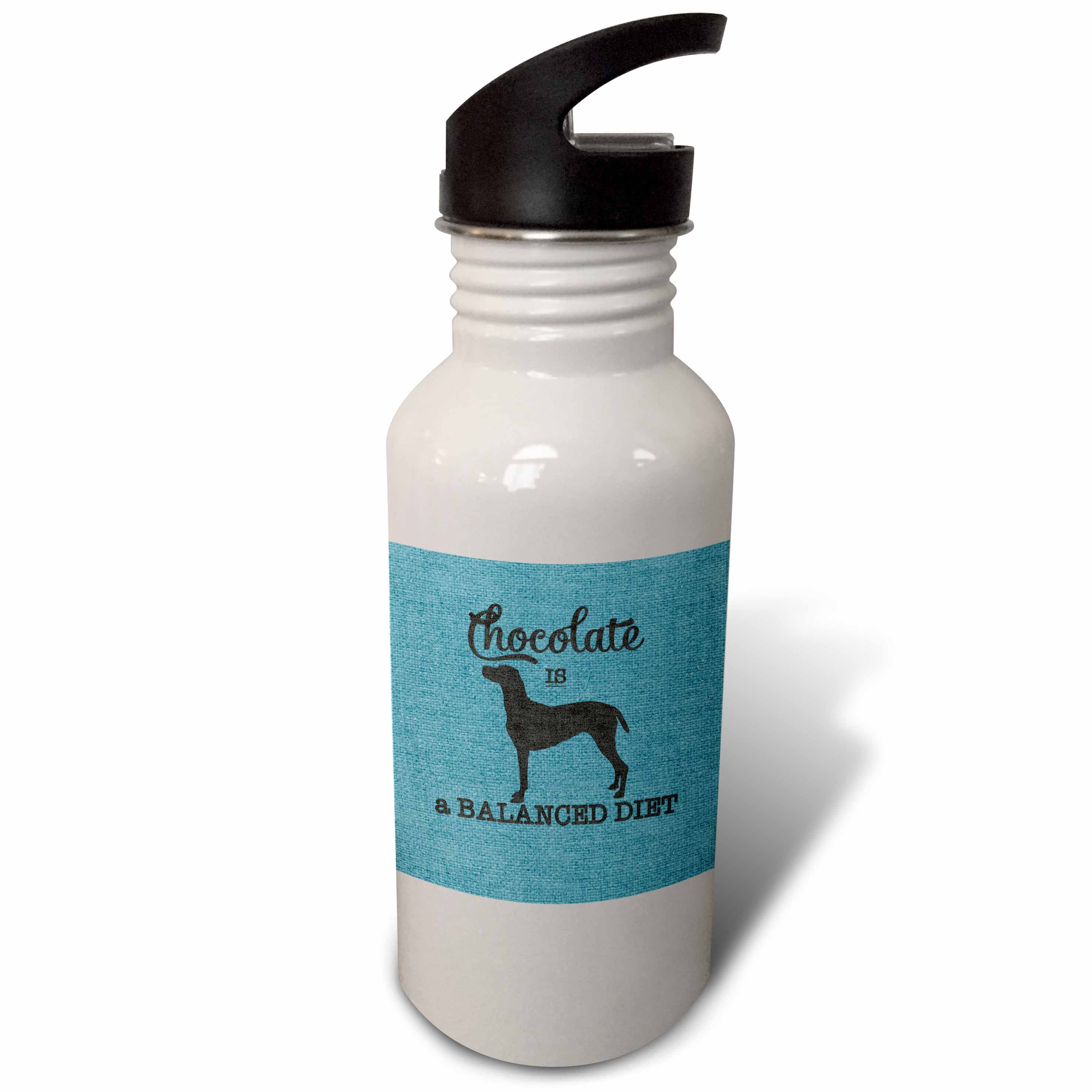 Chocolate IS a Balanced Diet Labrador Retriever Dog on Blue 21 oz ...