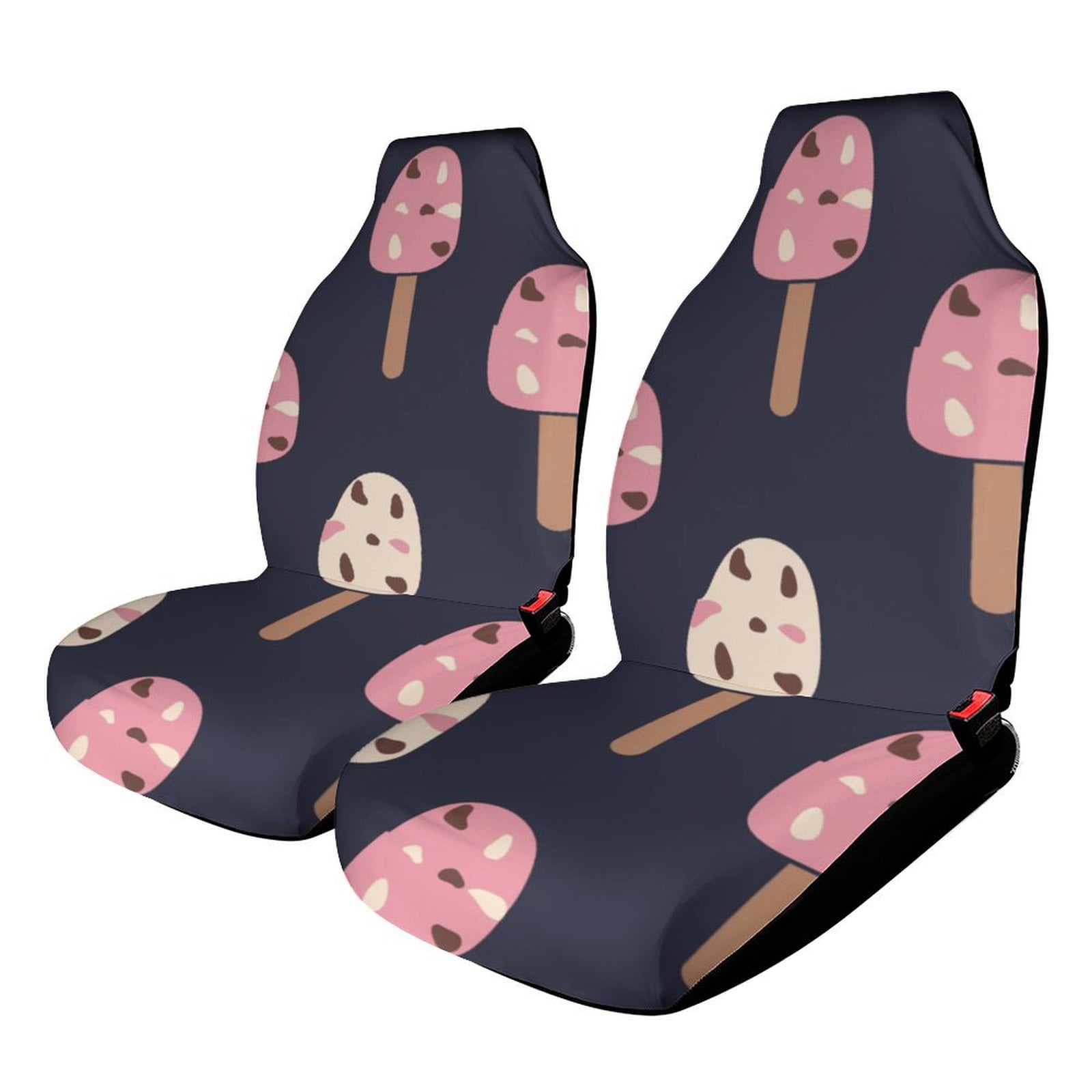 ZZHANSHB Chocolate Ice Cream Pops 3 Automotive Seat Covers with Storage ...