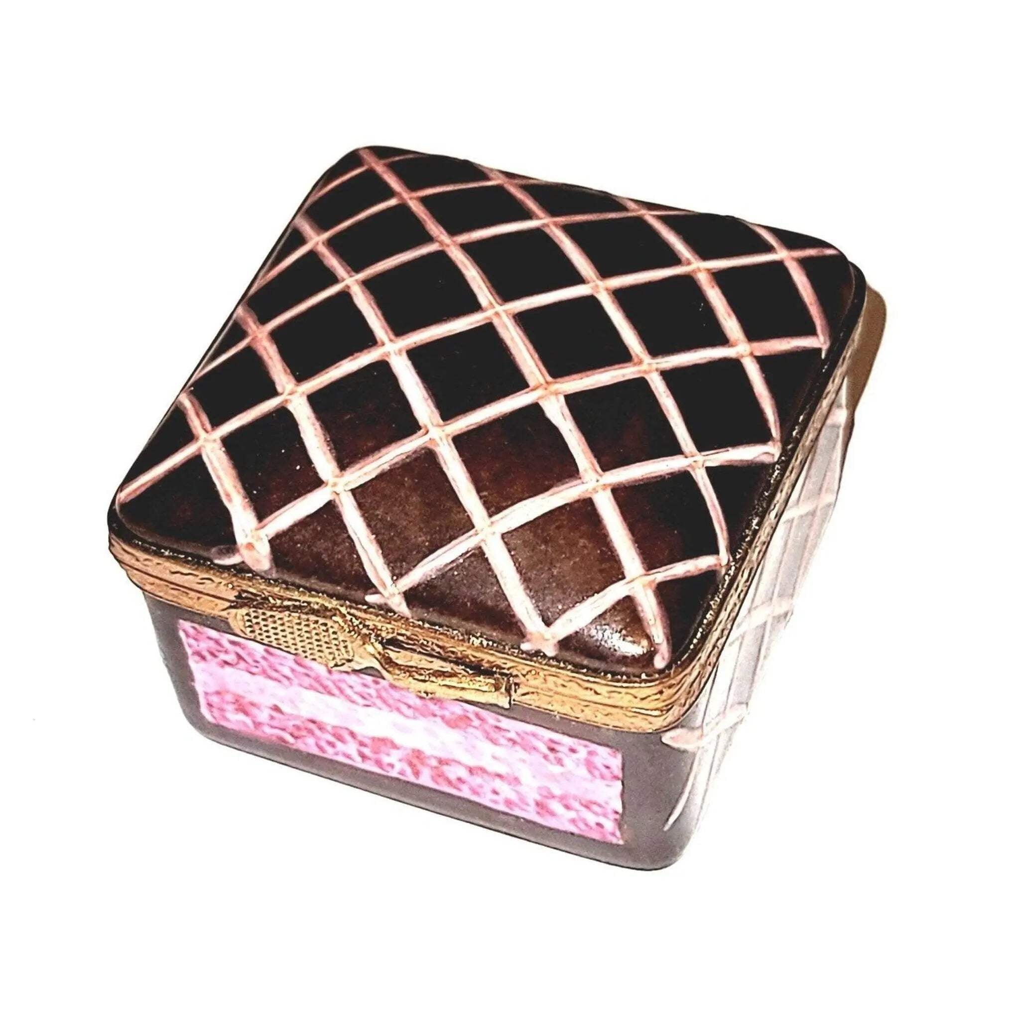 Chocolate Icing Cake Criss Cross Limoges Box Porcelain Figurine ...