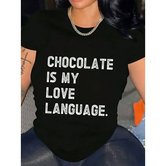 Chocolate Is My Love Language Valentine's Day Graphic Women Short ...