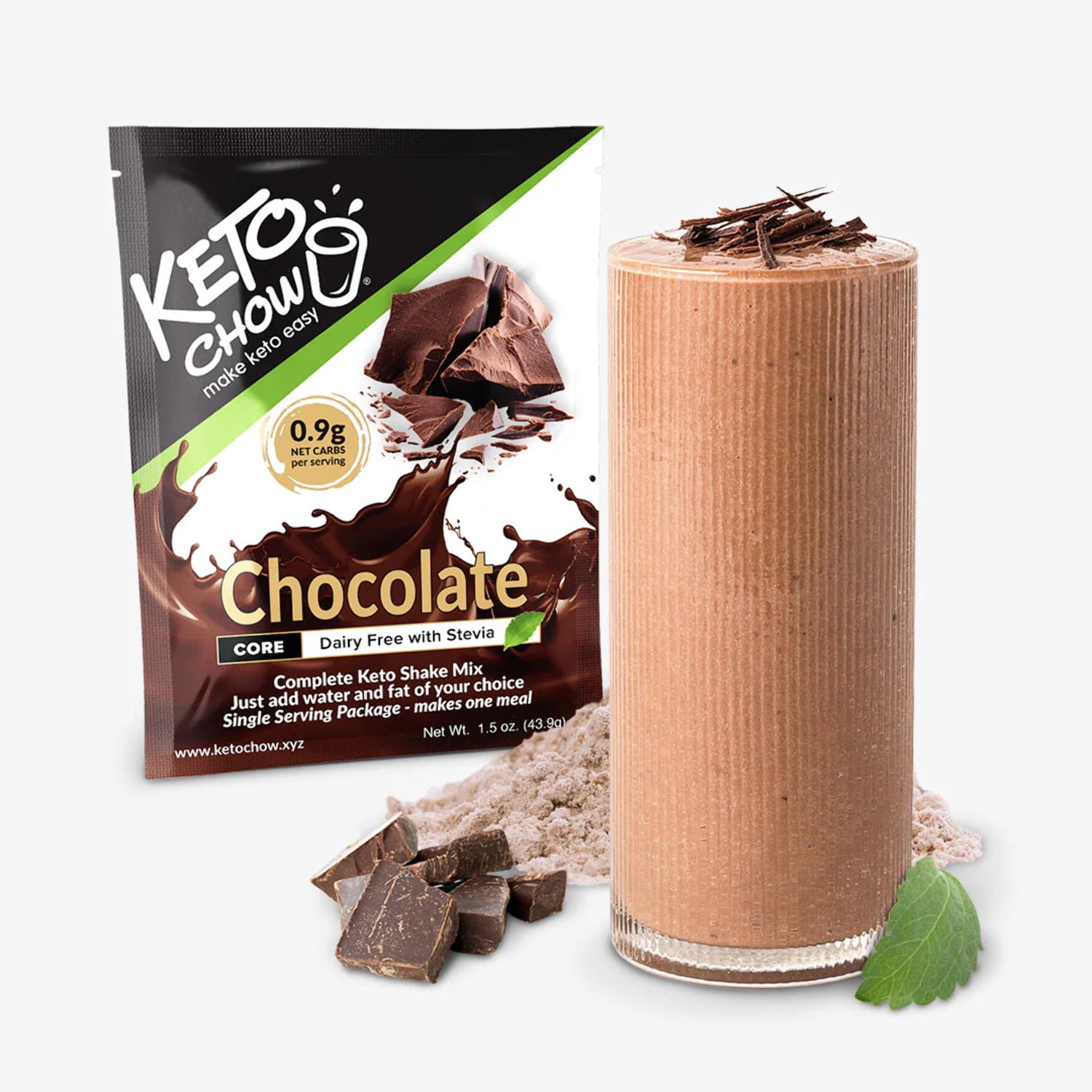 Keto Chow CORE Non-Dairy Chocolate - Stevia Sweetened - Walmart.com