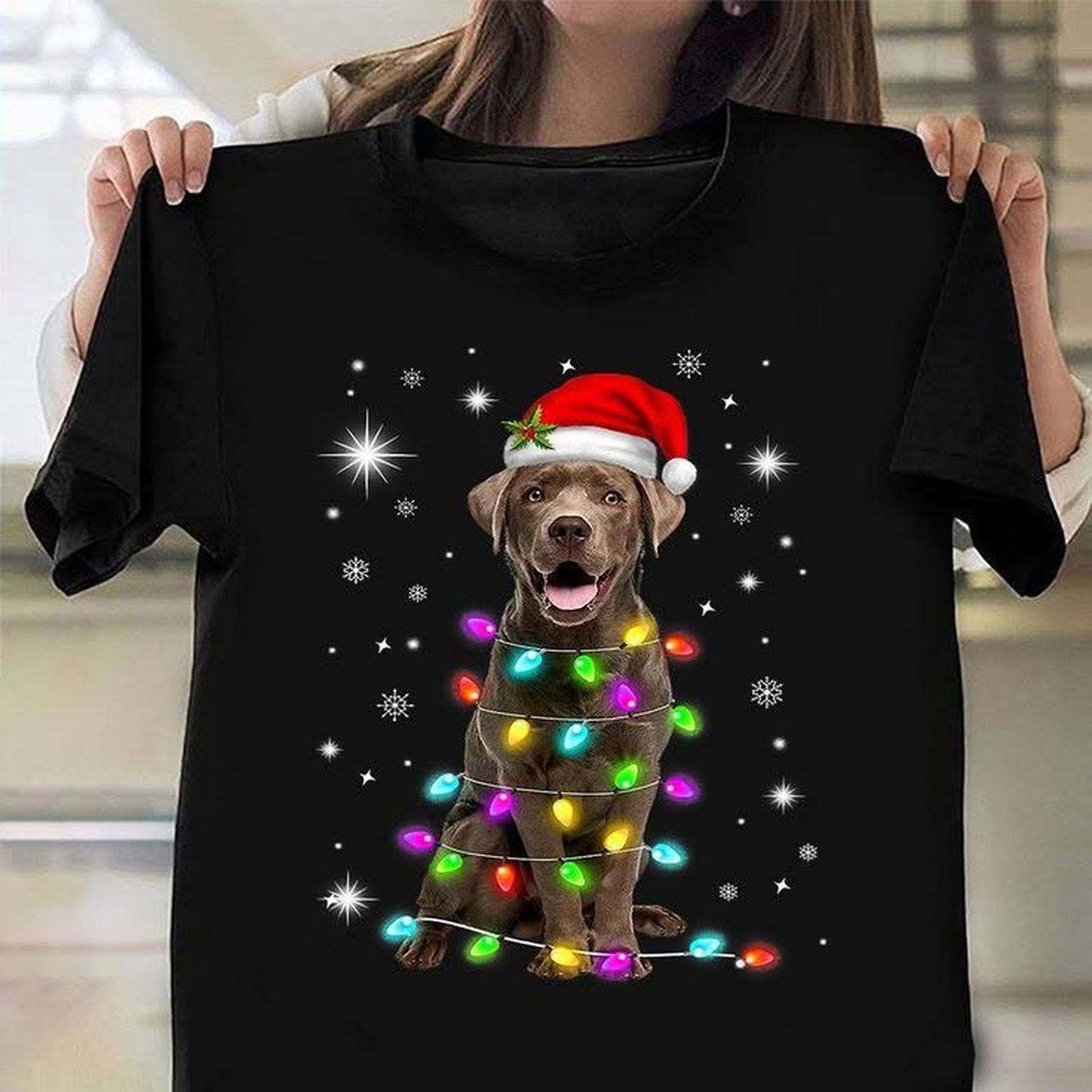 Chocolate L1abrador Santa HaH1Ristmaight S1Hirt Dog Owners CH1Ristmas T-S1Hir 2021 Gif Gif For ...