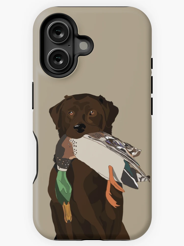 Chocolate Lab Bird Dog iPhone Case Cute Dog Graphic Protective Cover ...