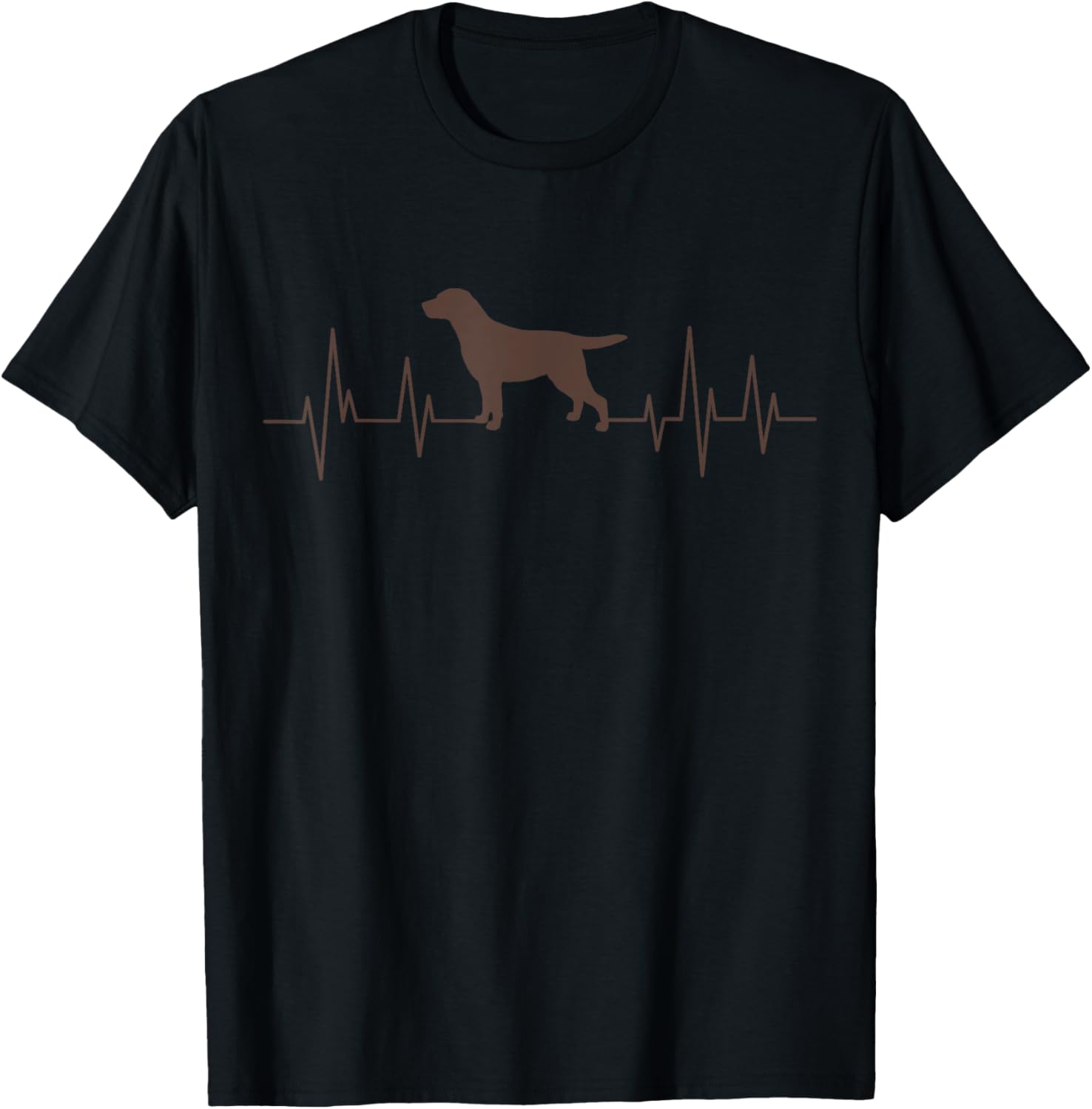 Chocolate Lab Dog Heartbeat Veterinarian Labrador Retriever T-Shirt for ...