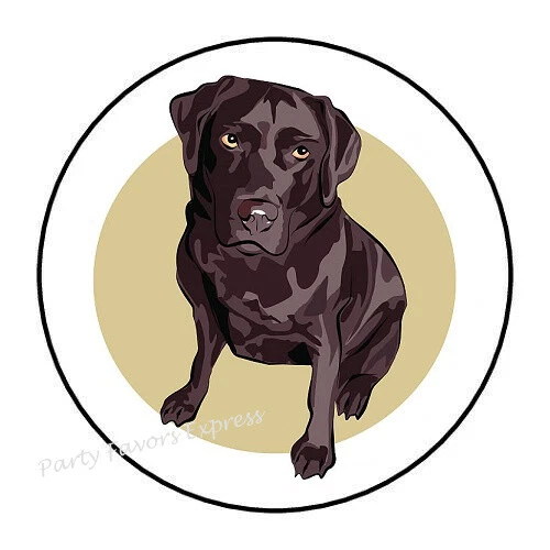 Chocolate Lab Dog Stickers Party Favors Phone Decal Water Bottle ...