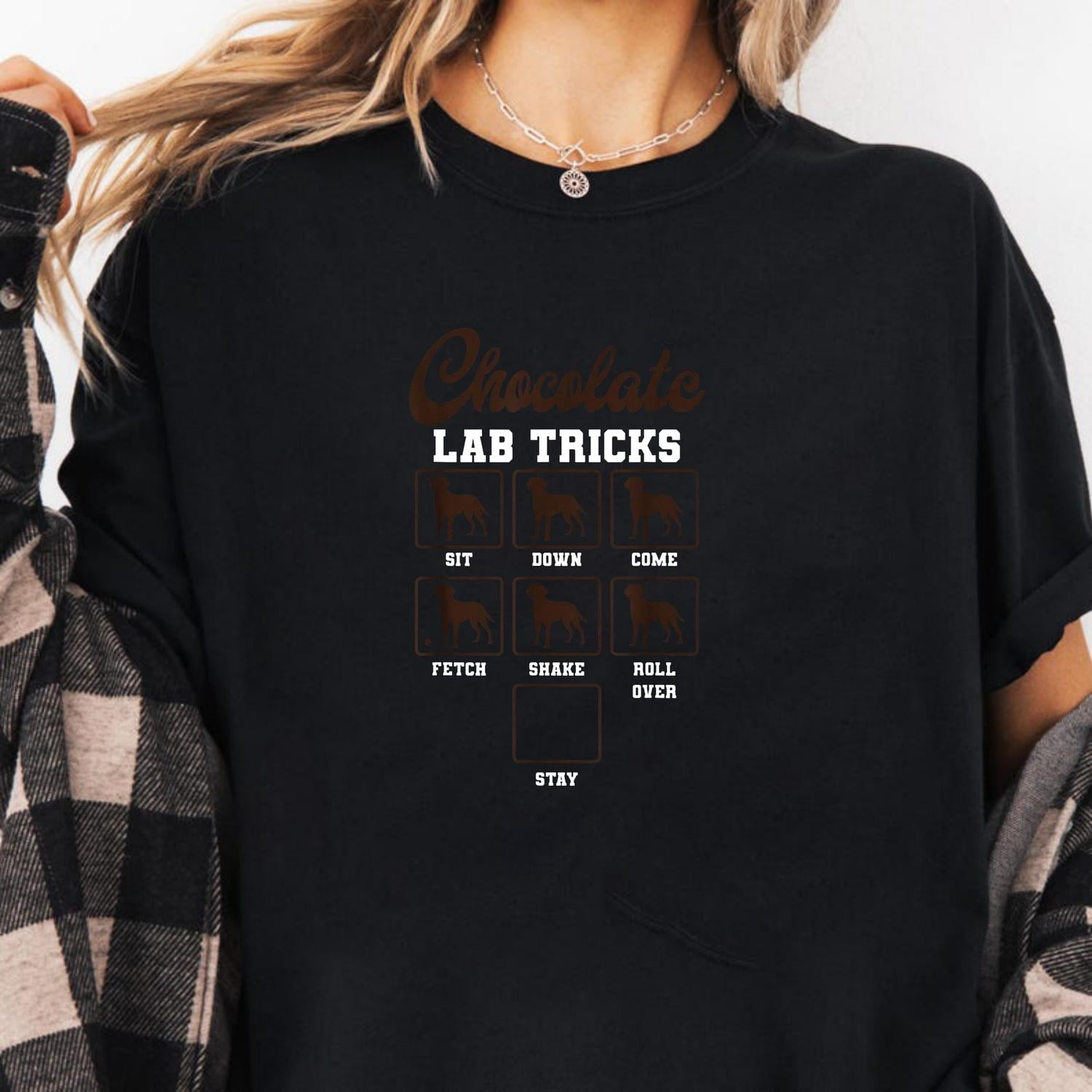 Chocolate Lab Dog Tricks Veterinarian Labrador Retriever T-Shirt ...