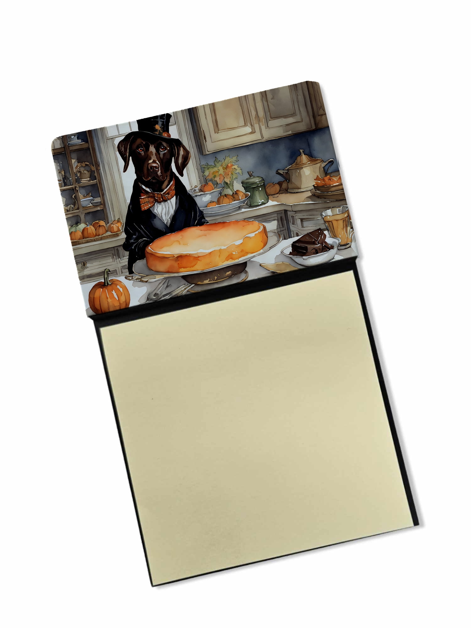 Chocolate Lab Fall Kitchen Pumpkins Sticky Note Holder 3.25 in x 5.25 ...