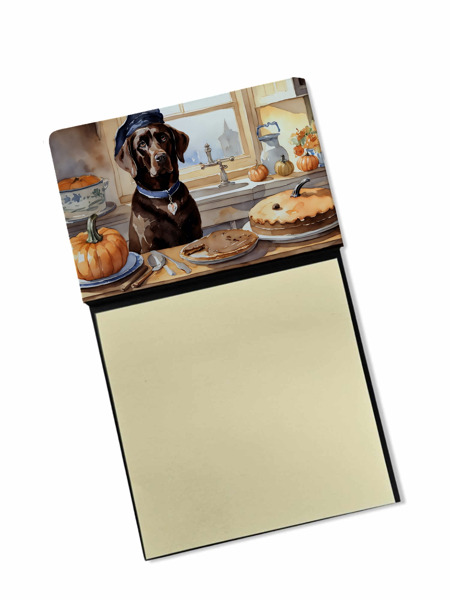 Chocolate Lab Fall Kitchen Pumpkins Sticky Note Holder 3.25 in x 5.25 ...