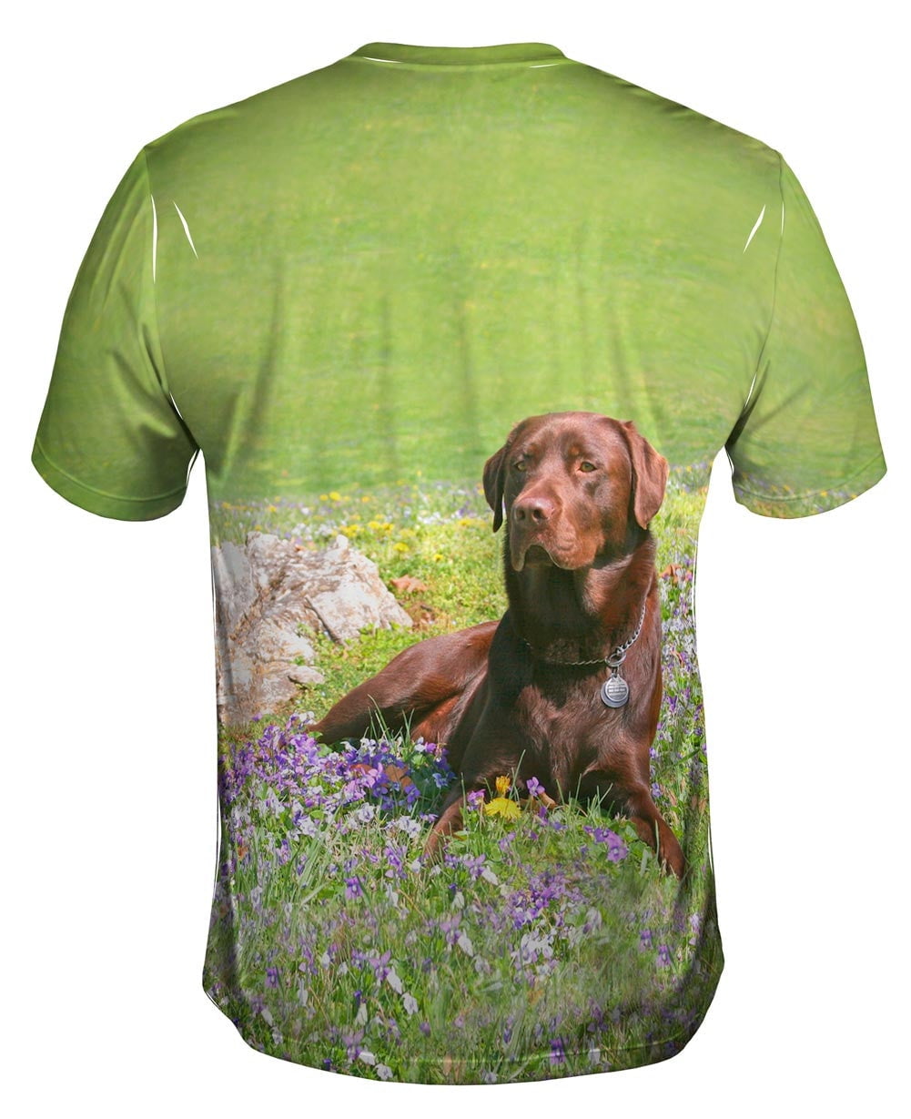 Chocolate Lab In Spring Mens T-Shirt All Over Print - Walmart.com