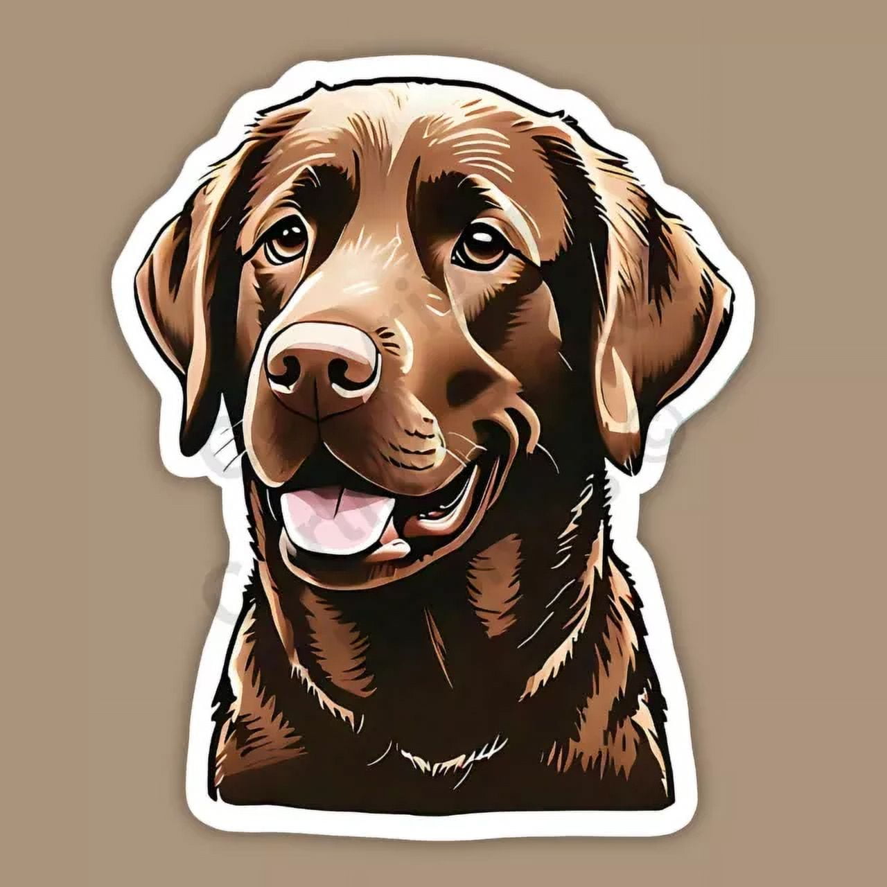 Chocolate Lab Labrador Retriever Dog Breed Cute Adorable Sticker Phone ...