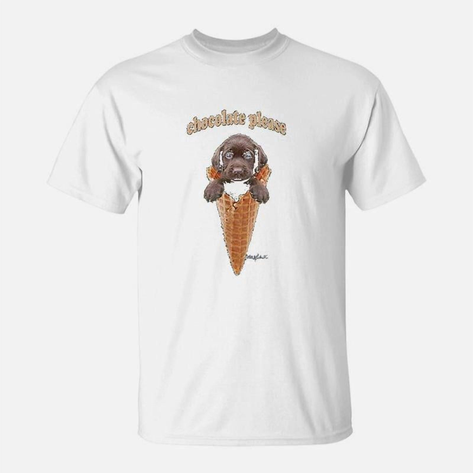 Chocolate Lab Waffle Cone Ice Cream Cute Puppy TShirt - Walmart.com
