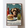 Chocolate Lab and Burger Kitchen Retro Americana Food Labrador ...
