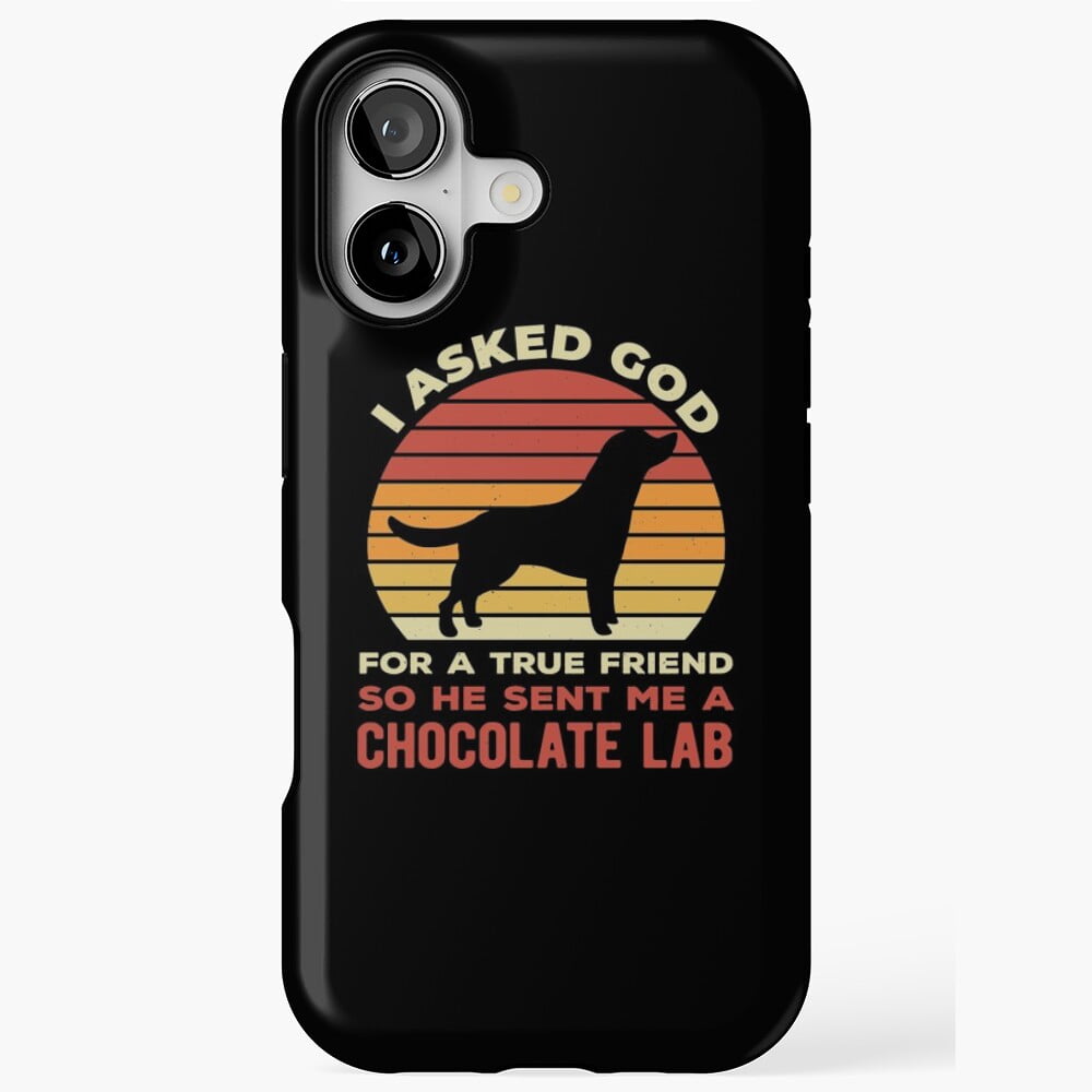 Chocolate Labrador Dog Cute Pet Breed Art iPhone Case 17 16 15 14 13 12 ...