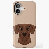 Chocolate Labrador Dog Portrait Pet Breed iPhone Case 11 through 17 Pro ...
