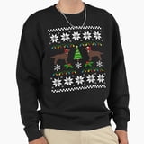 Chocolate Labrador Happy Christmas Sweater Graphic Unisex Sweatshirt ...