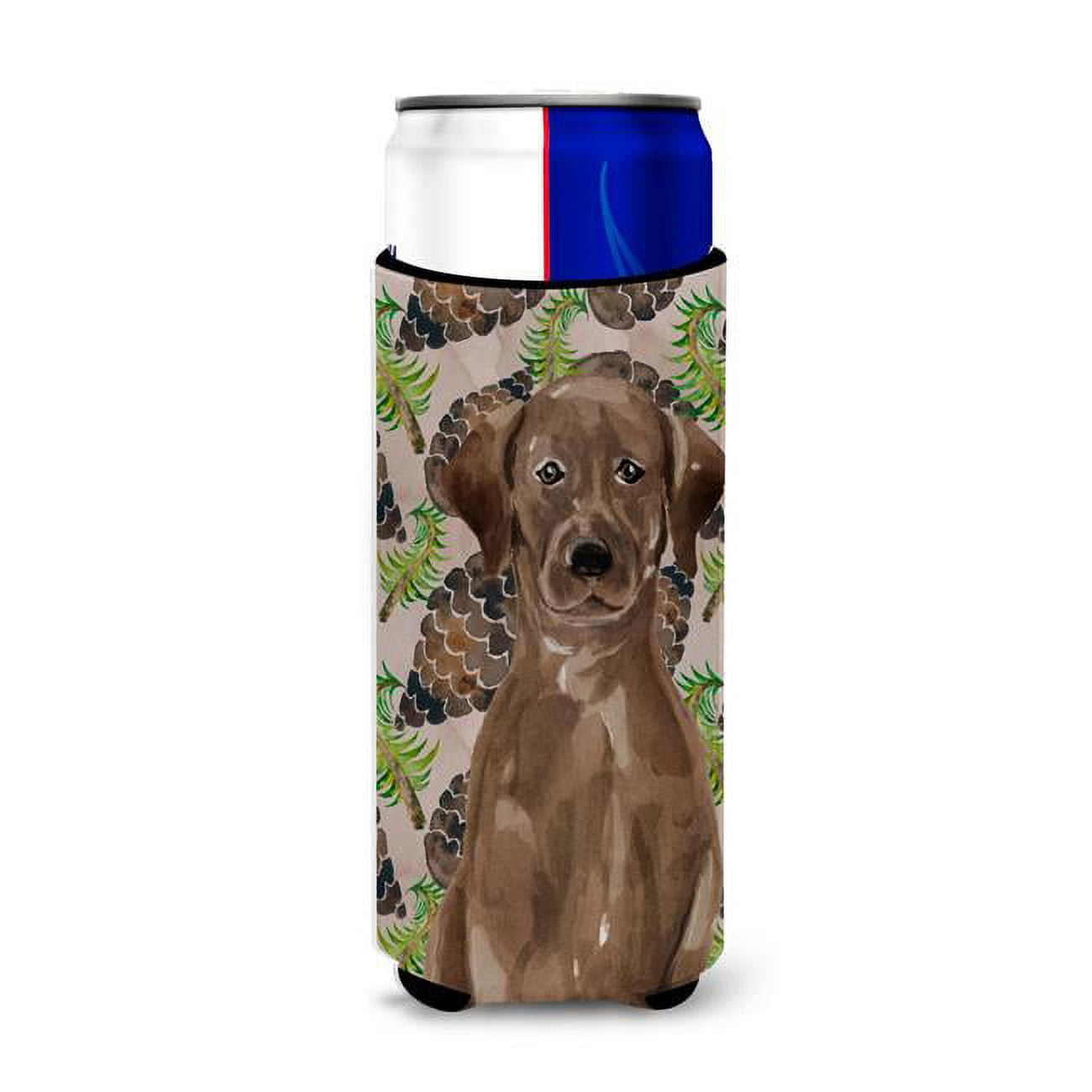 Chocolate Labrador Pine Cones Michelob Ultra Hugger for Slim Cans ...