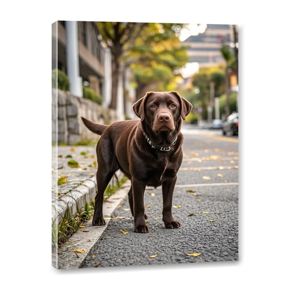 Chocolate Labrador Retriever Canvas Wall Art Framed Canvas Paintings ...